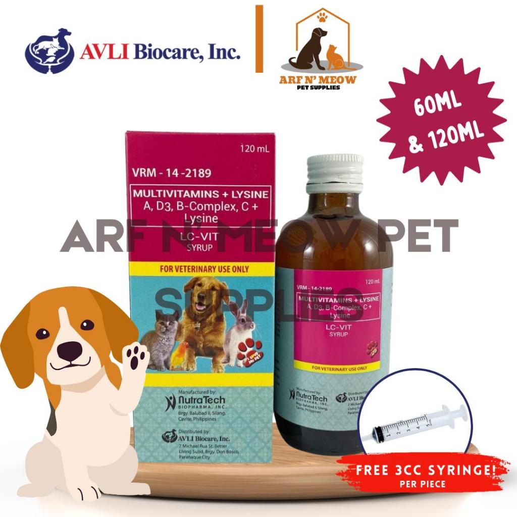 120ml LC Vit Multivitamins Syrup Vitamins Supplements Pets Dogs Cats ...
