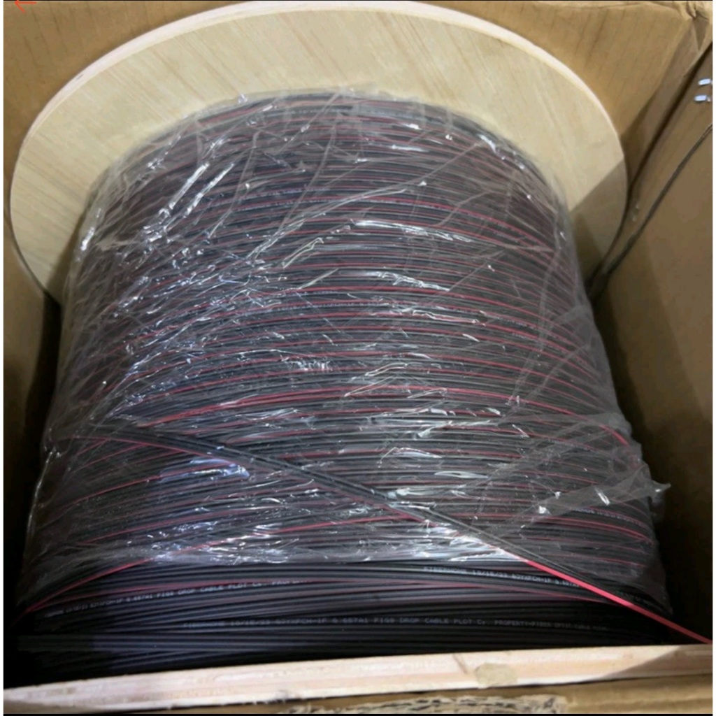 FIBER OPTIC CABLE 1CORE 1KM Non TELCO BRAND WITH RED STRIPE | Shopee ...
