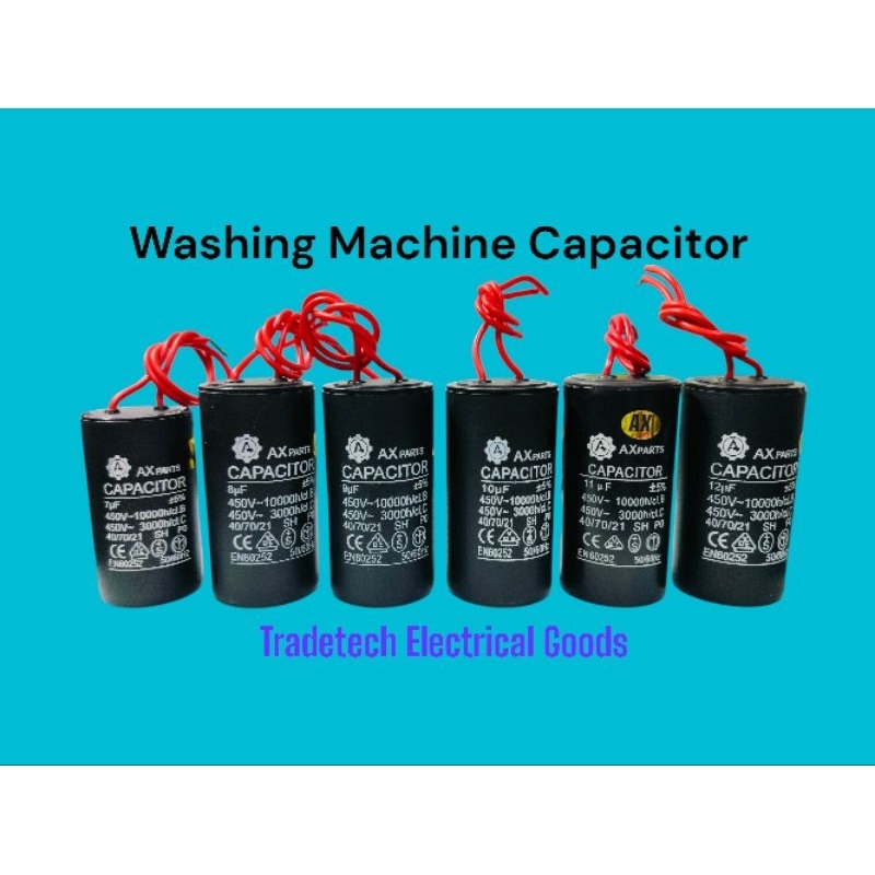 Washing machine capacitor 7uf, 8uf, 9uf, 10uf, 11uf, 12uf 450Vac ...