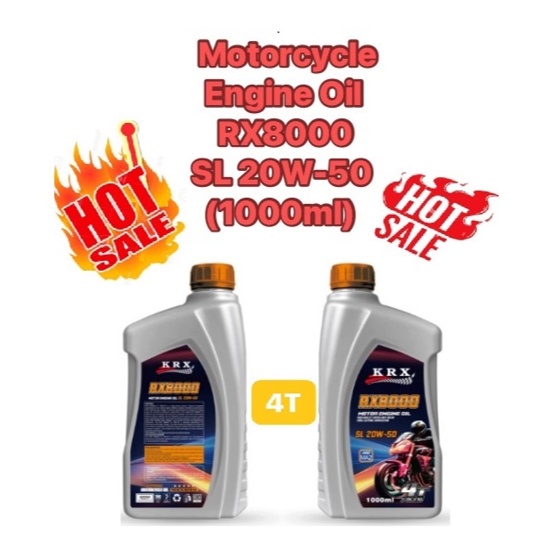 { KRX } Engine Oil 4T For Motorcycle - SL 15W-40 & SL 20W-50 | Shopee ...