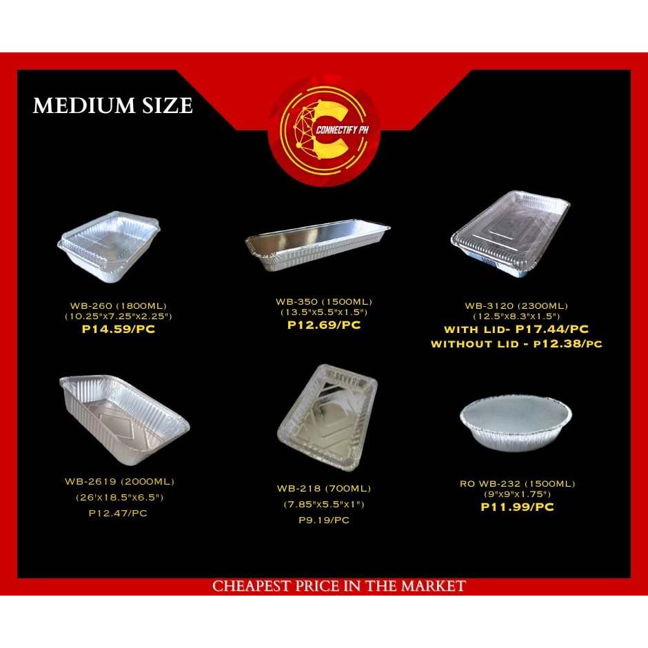 ALUMINUM TRAY SET SMALL AND BIG SIZES | Shopee Philippines