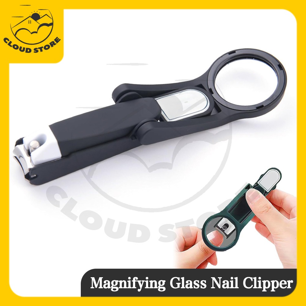 Nail Clipper with Magnifying Glass For Elderly Stainless Steel Portable ...