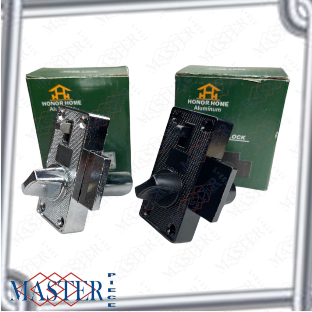 HONOR HOME Screen Door Lock / Alpha lock (BLACK / SILVER) | Shopee ...