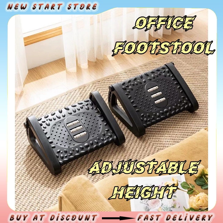 Ergonomic footstool 6-level height-adjustable office footstool ...