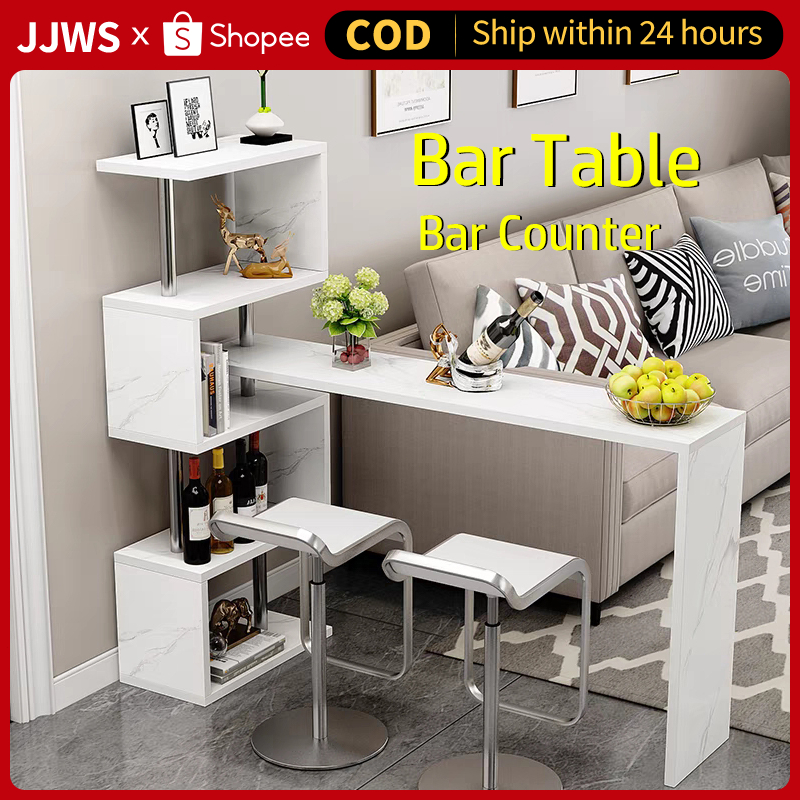 JJWS Bar Table Rotating 360 Swivel Bar Counter Table Modern MINI Coffee ...