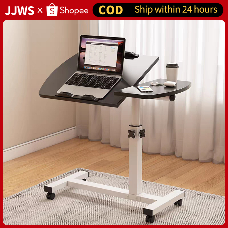 JJWS Liftable Foldable Laptop Table Adjustable Mobile Desk for Writing ...
