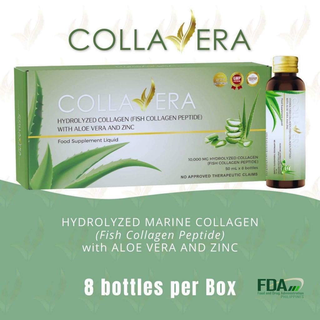 B1T1 COLLAVERA HYDROLYZED COLLAGEN WITH ALOE VERA AND ZINC | Shopee ...