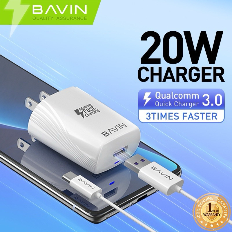 BAVIN PC586 QC3.0 Fast Charger Max Qualcomm USB Wall Charger for Micro ...