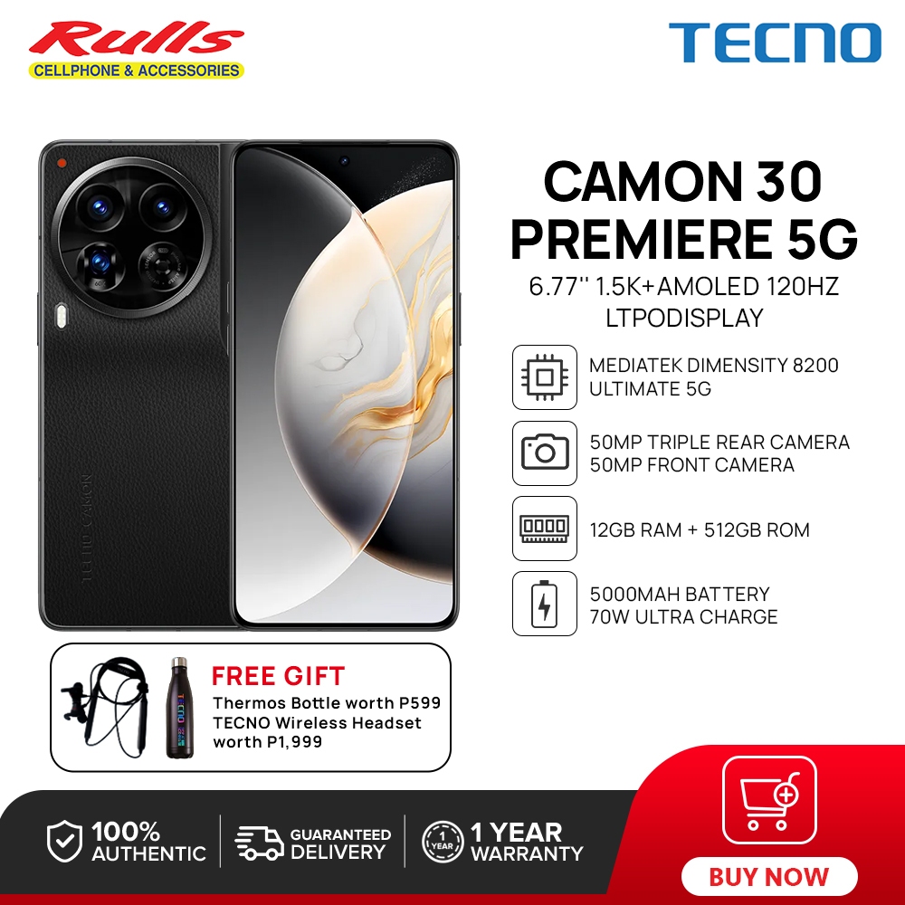 TECNO CAMON 30 Premier 5G Smartphone | 12GB+512GB | MTK Dimensity 8200 Ultimate 5G | Shopee ...