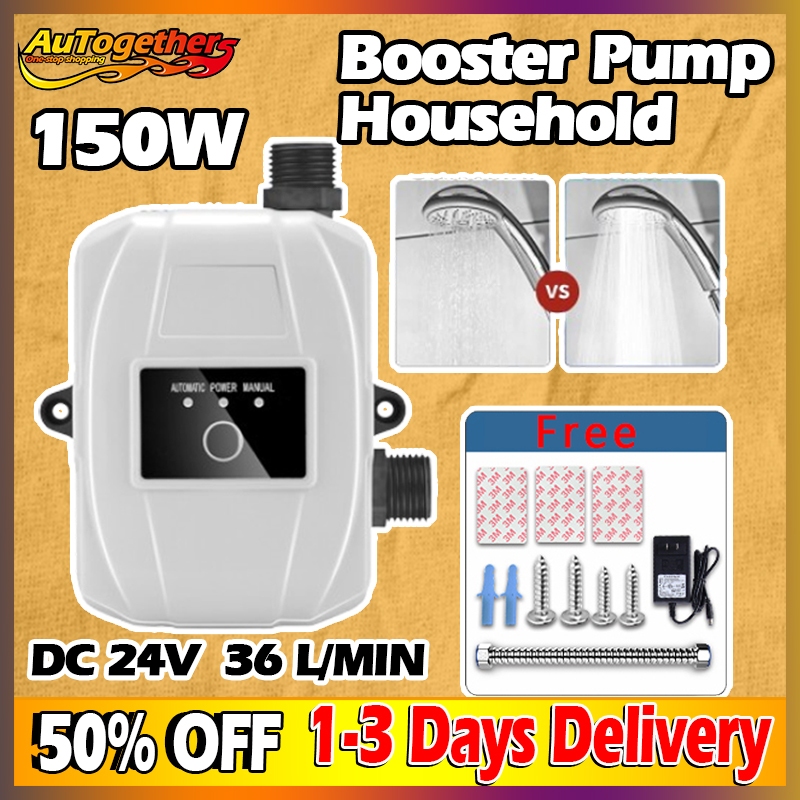 Water Booster Pump 75 Feet 24V/150W Auto Switch 36L/min kitchen Sink ...