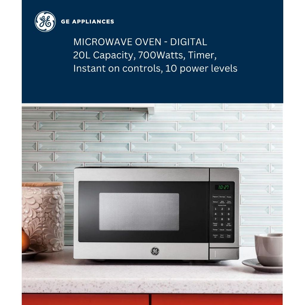 GE Appliances JES1072SHSS 0.7 Cu. Ft. / 20L Countertop Microwave Oven ...