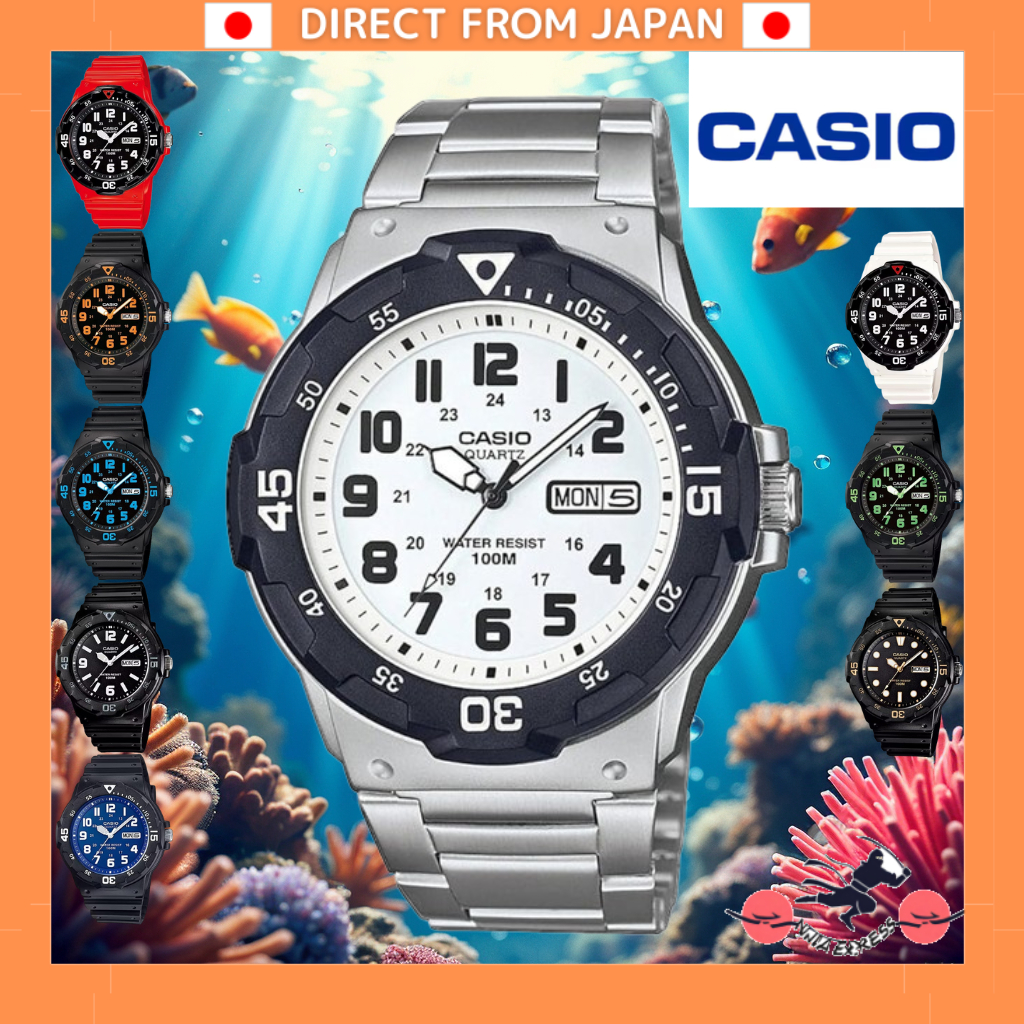 CASIO STANDARD Quartz Watch MRW-200H series Men's Greenish Blue Dial ...