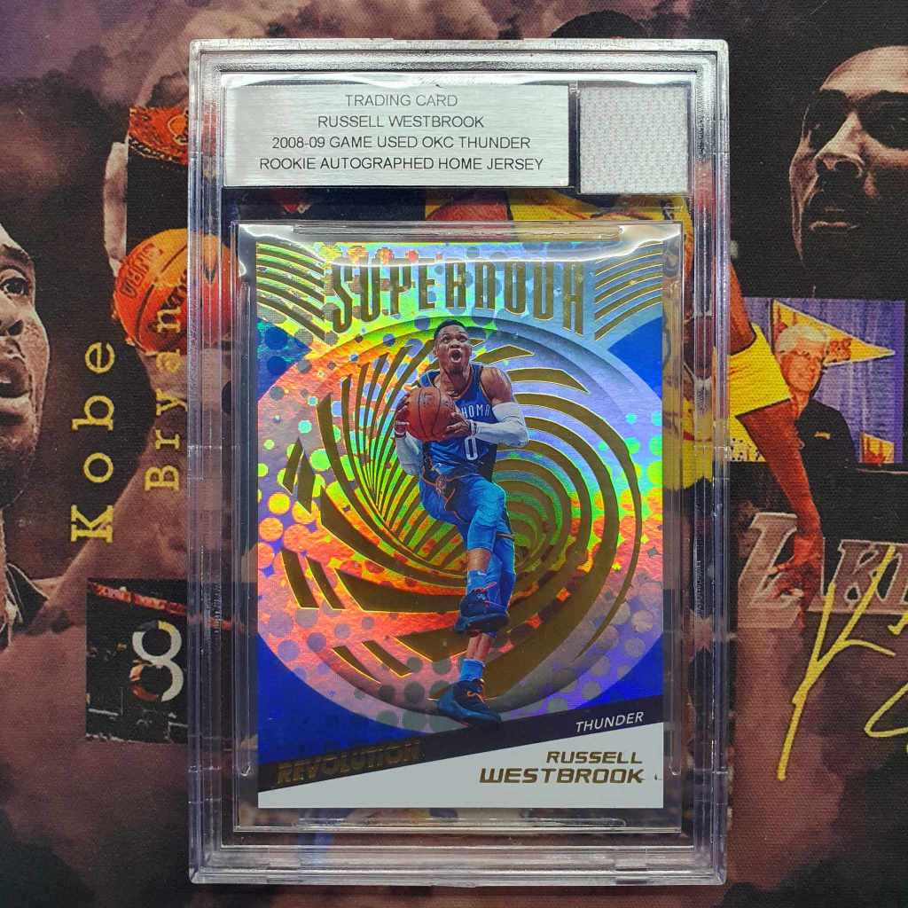 Russell Westbrook 2008-09 RC Rookie Home Jersey Swatch & Trading Card ...