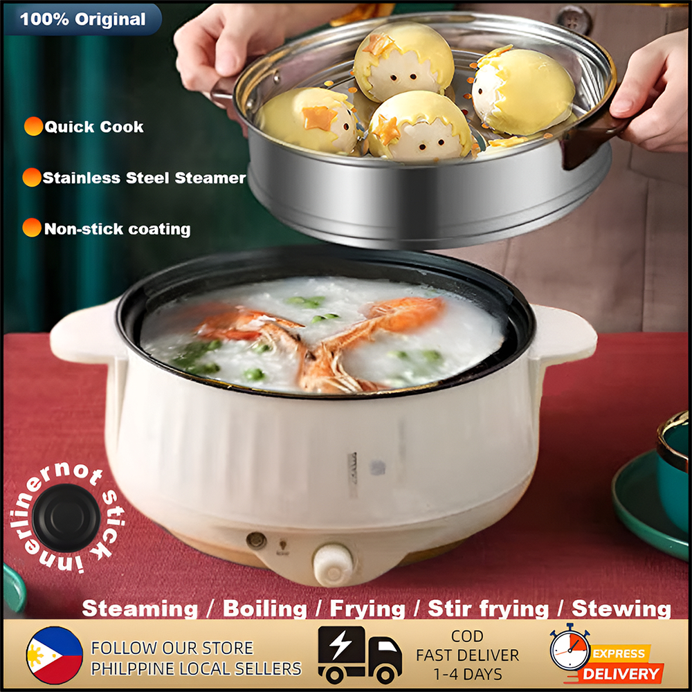 Rice Cooker Electric with Steamer Multi Boiling Pot Steamer Cooker Non ...