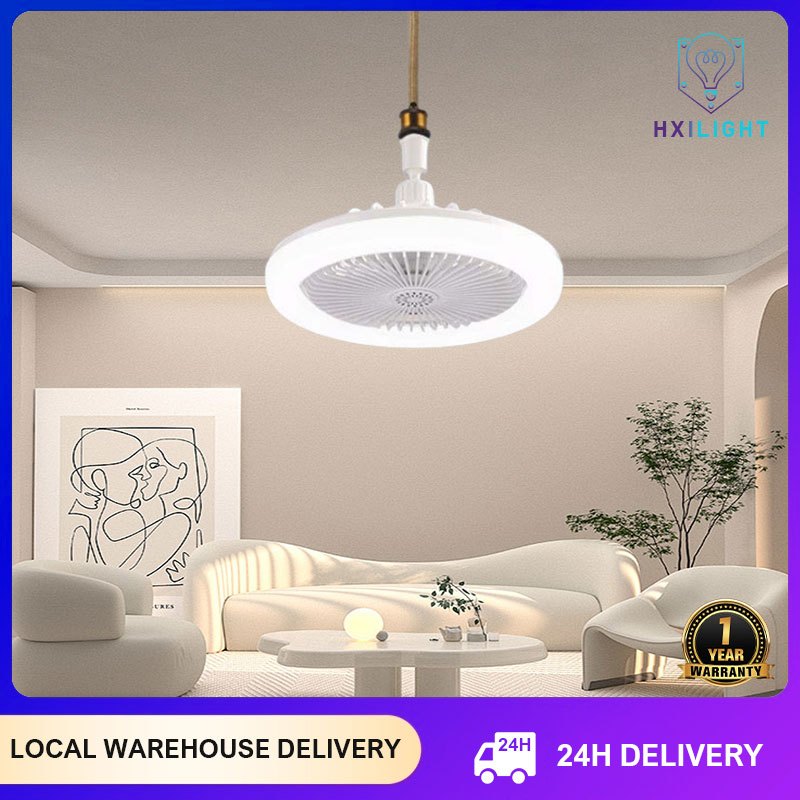 Three-color ceiling fan light LED ceiling fan with light and remote ...
