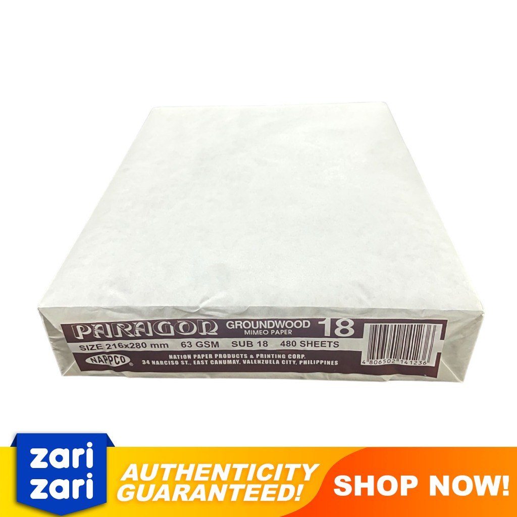 Paragon Groundwood Mimeo Paper 63 GSM Substance 18 480 sheets per ream ...