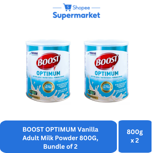 BOOST OPTIMUM Vanilla Adult Milk Powder 800G, Bundle of 2 | Shopee Philippines