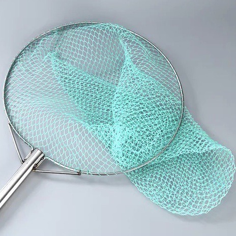 Long Handled Fishing Net Fishing Tools Stainless Steel Material Nylon ...