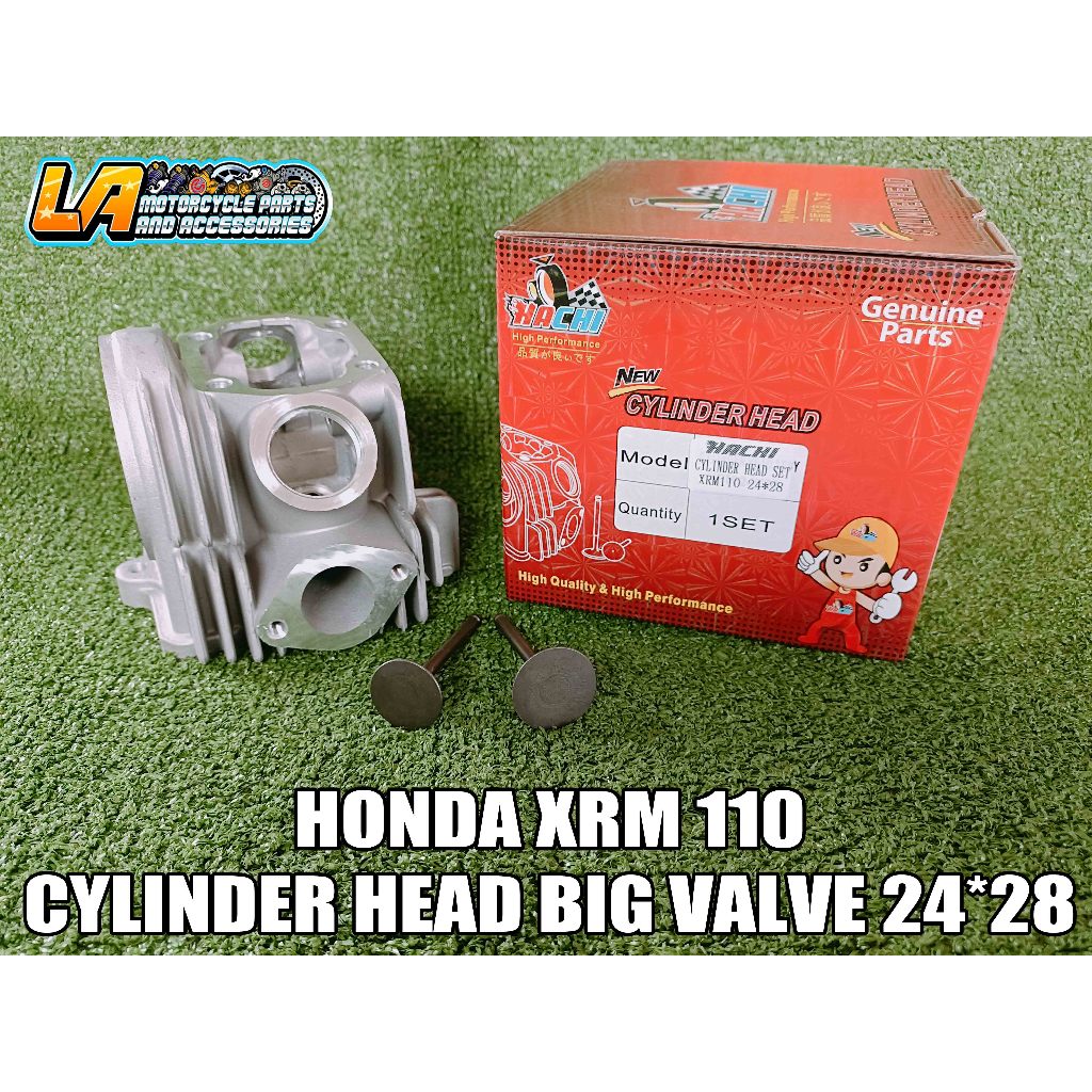 HACHI HONDA XRM 110 CYLINDER HEAD BIG VALVE 24MM*28MM | Shopee Philippines