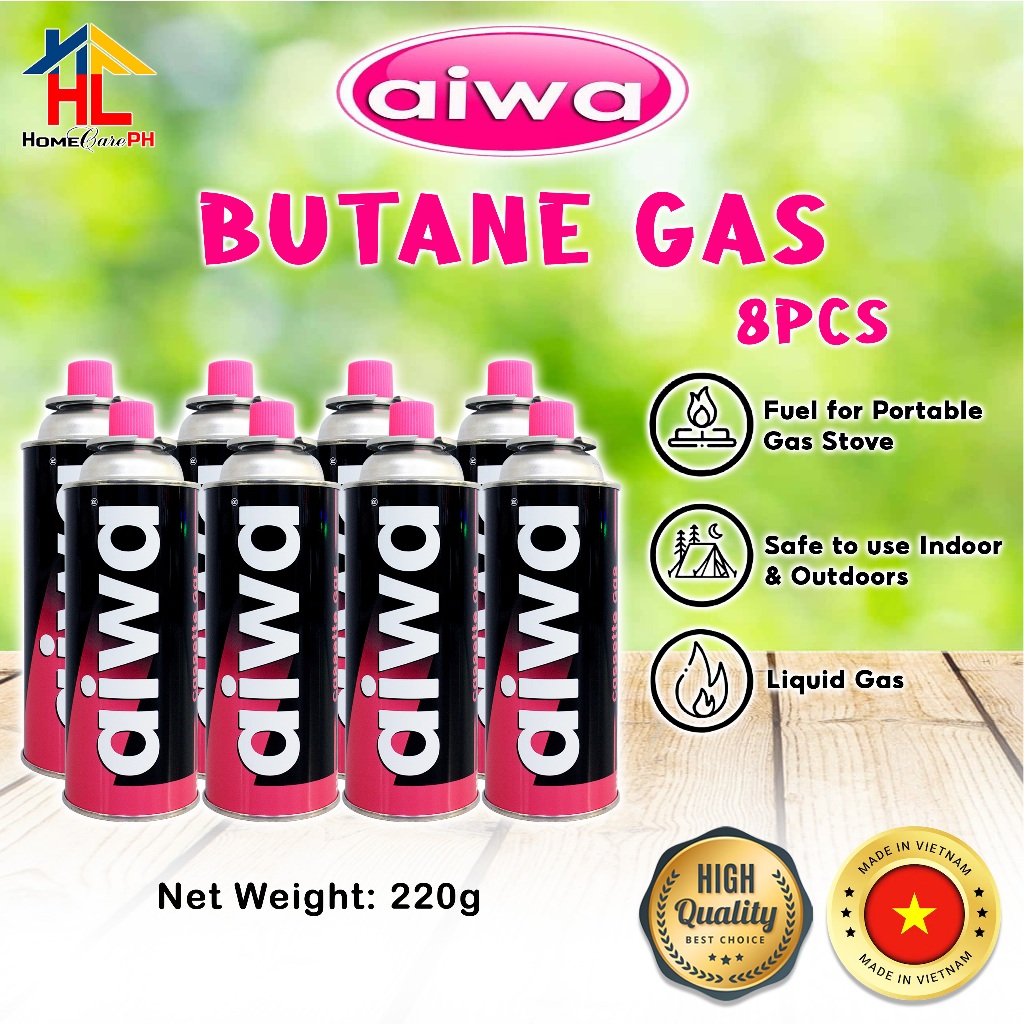 Aiwa Butane Gas 220g 8pcs | Shopee Philippines