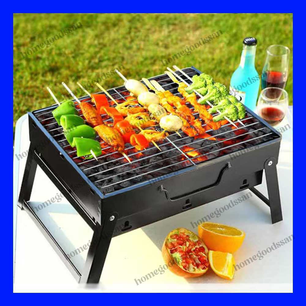 BBQ Barbecue Grill, Portable Folding Charcoal Barbecue Desk Tabletop ...