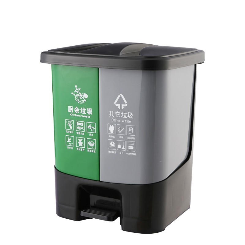 Classified Trash can Wet And Dry Separation Trash Bin Garbage Bin ...