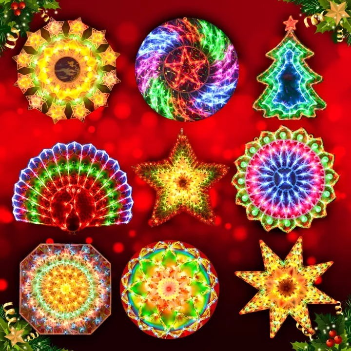 Pasko LED Mabuhay Parol Eye-Dazzling Dancing Christmas Wreath Pasko ...