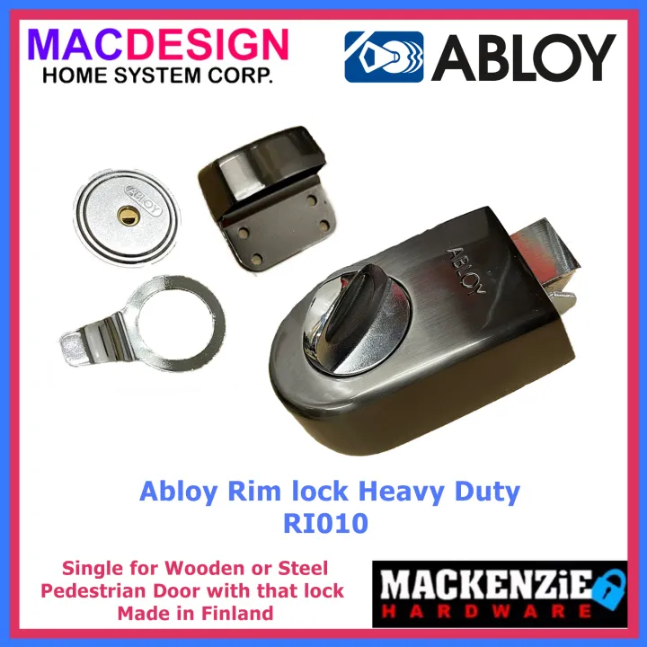 Abloy Rimlock RIO10C Automatic deadbolt and latchbolt Rim lock ...