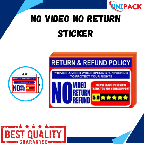 500pcs High Quality Sticker NO Video, NO Refund, NO Return STICKER ...