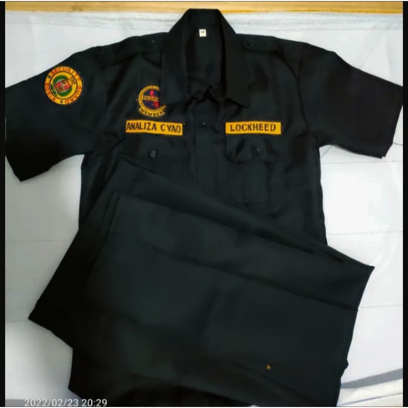 SG Guard Polo set (white and navy blue) with pants semi baston | Shopee ...