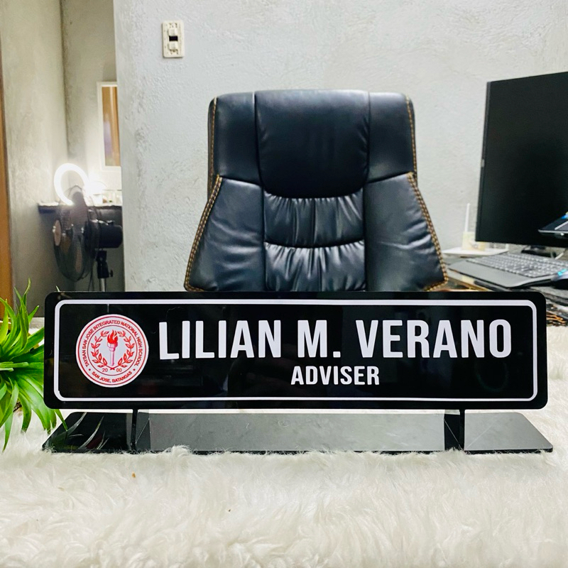 Customized Acrylic Table Top Nameplate | Shopee Philippines