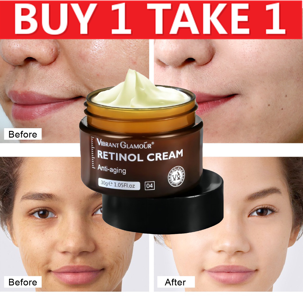 VIBRANT GLAMOUR Naturals Retinol Cream for Face with Hyaluronic Acid ...