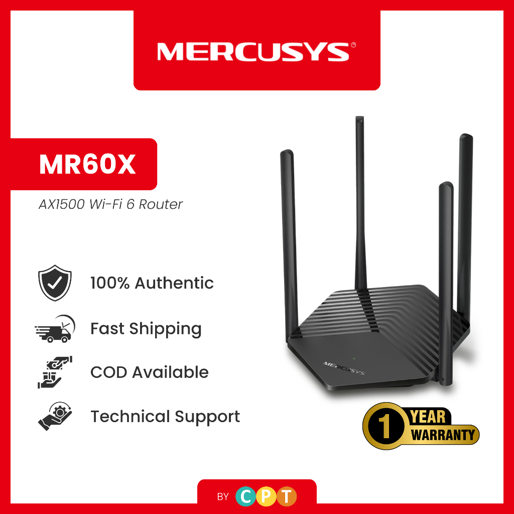 Mercusys | MR60X | AX1500 | Wi-Fi 6 | Dual Band | Wi-Fi | Home | Router ...