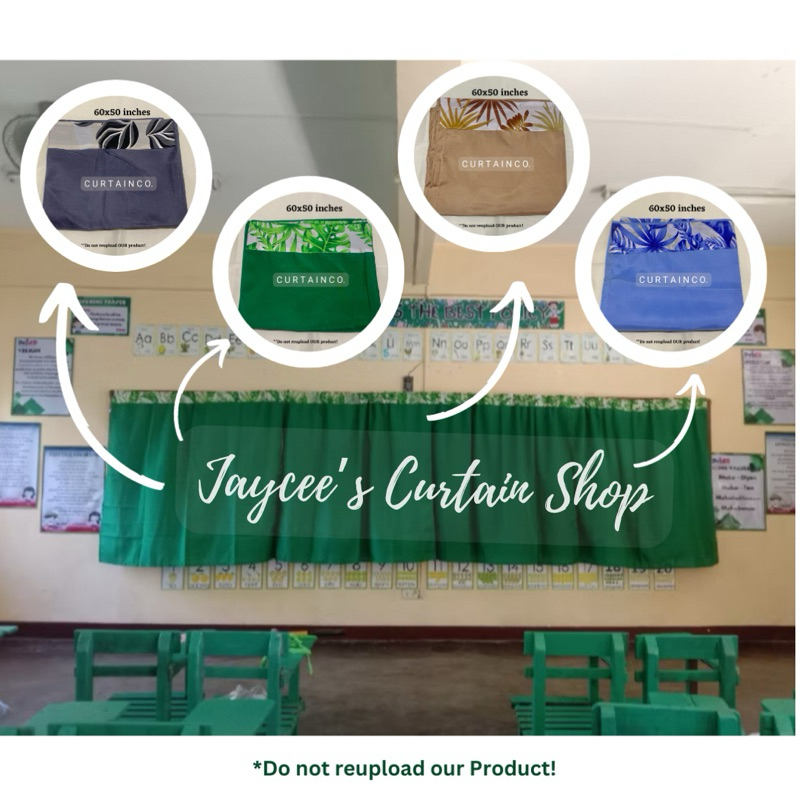 JC Curtain Shop | School DepED Blackboard and Window Curtain NEW ...