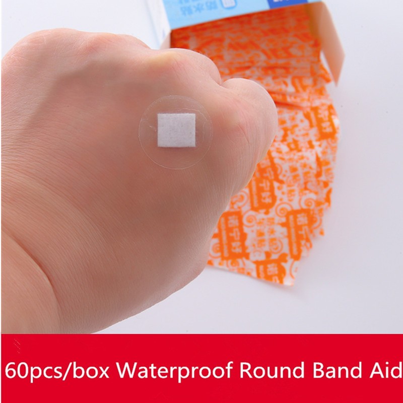60pcs/box Waterproof Round Band Aid for Kids First Aid Emergency Cute ...