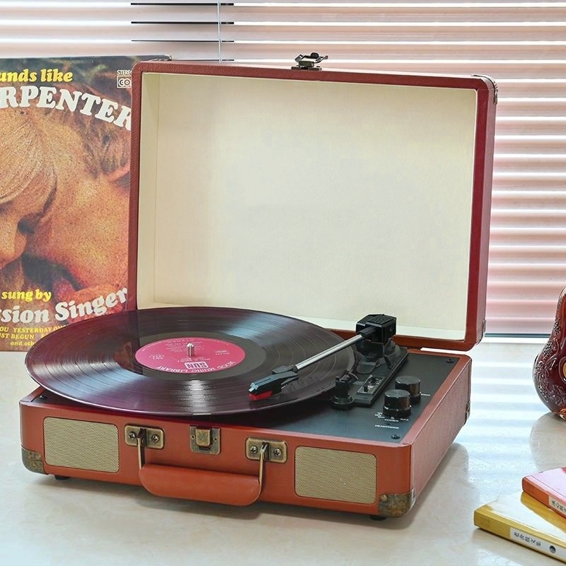 【Ready Stock】Vinyl Player Turntable Music Player Suitcase Gramophone ...