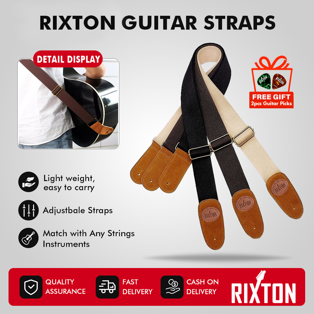 RIXTON Adjustable Fender Guitar Strap Woven Cotton Guitar Belt for ...