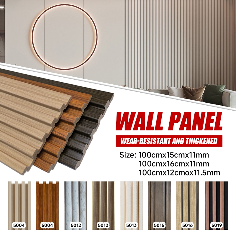 【Waterproof WPC Fluted Wall Panel】 PVC Grille Design | Eco TV ...