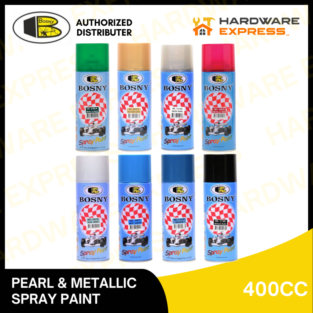 BOSNY METALLIC & PEARL SPRAY PAINT 400cc | Shopee Philippines