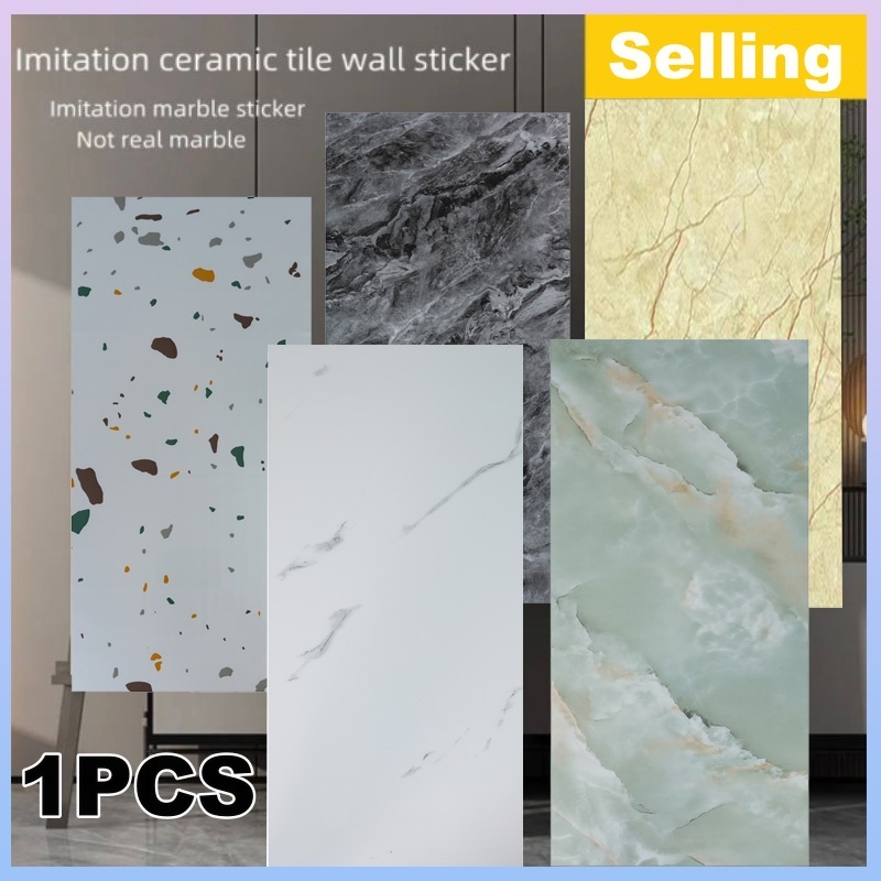 Self adhesive Marble wall paper adhesiv wall decor design bathroom ...