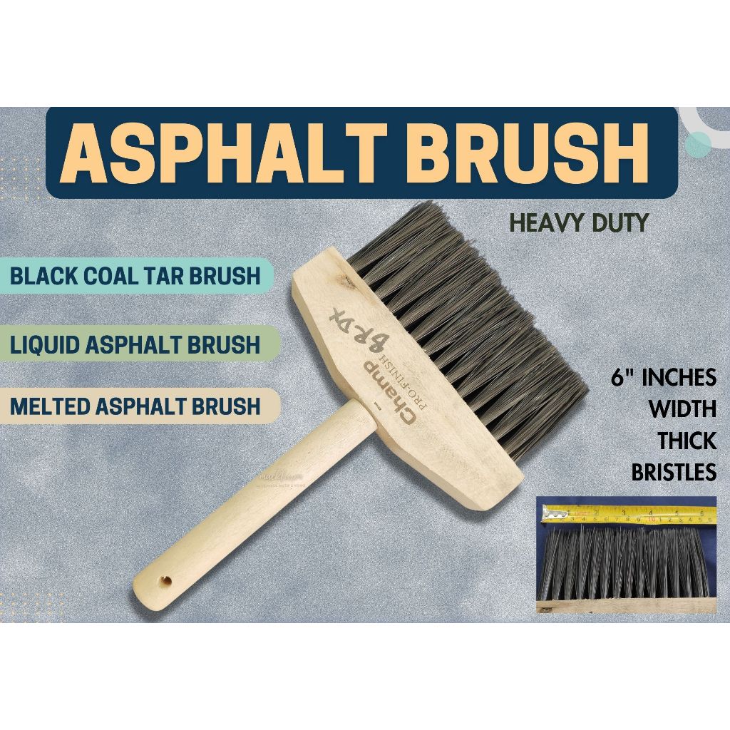 Asphalt Brush Liquid Black Coal Tar Brush Melted Asphalt Brush 6 inches Width Heavy Duty ...