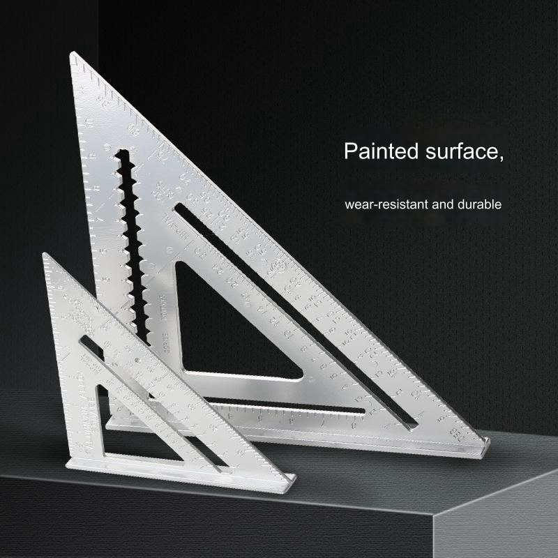7 /12 inch professional metal aluminum alloy woodworking triangle ruler ...
