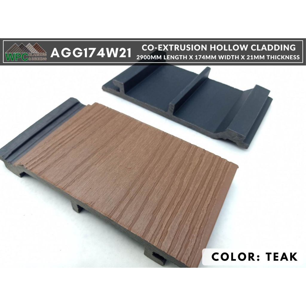 WOOD PLASTIC COMPOSITE- CO-EXTRUSION SOLID WALL CLADDING PANEL TEAK ...