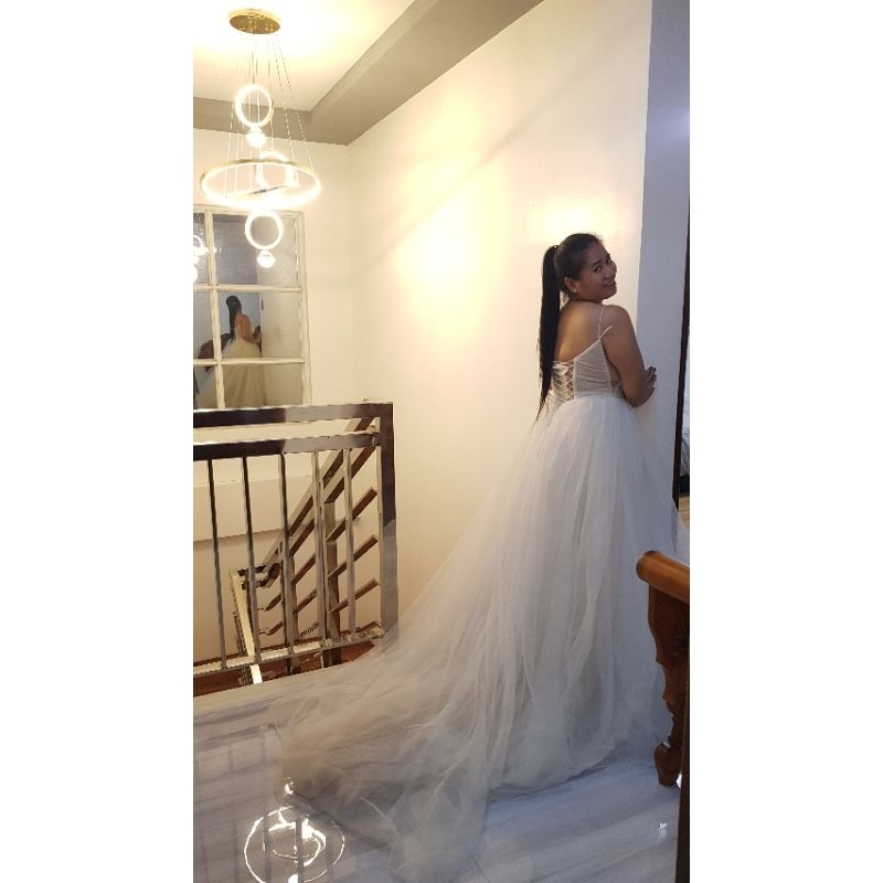 G220 Spaghetti Gown | Shopee Philippines