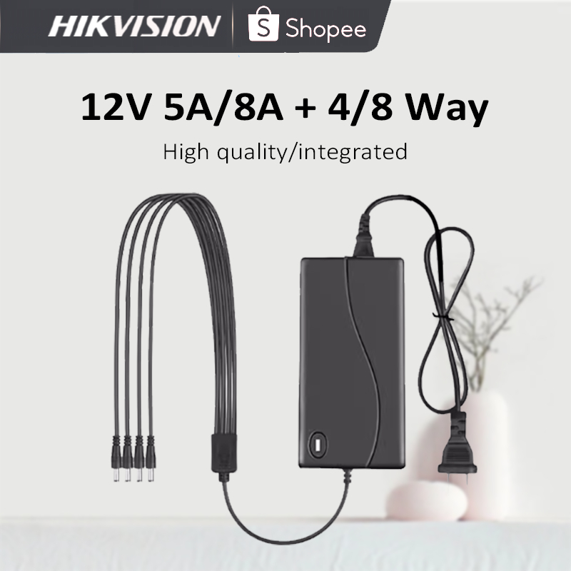 Hikvision Centralized Power Supply 12V 5A/8A +4 WAY/8WAY Indoor ...