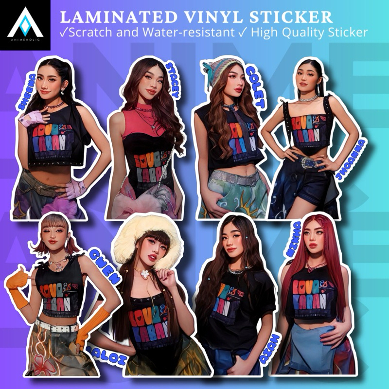 Ppop Girl Group Bini Stickers ~ Laminated Vinyl Stickers ~animeholic