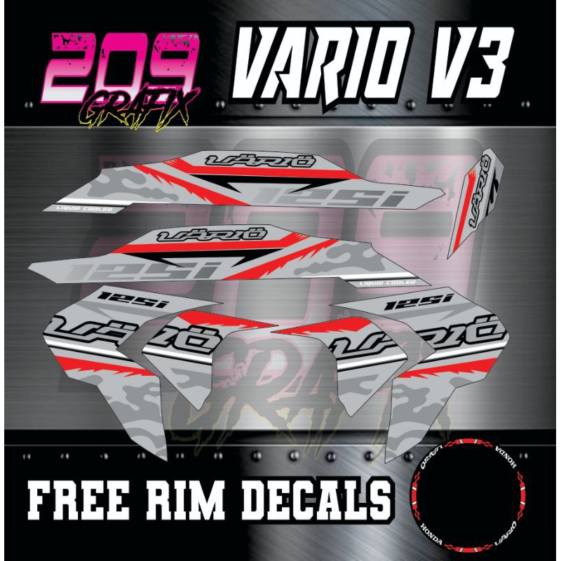 Honda Click 125, Vario 125 decals stickers, laminated | Shopee Philippines