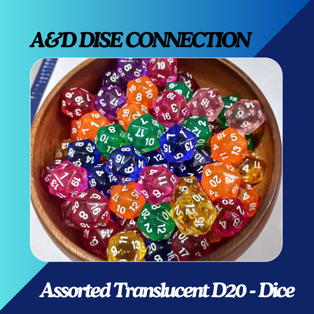 A&D Assorted Translucent D20 - Dice (Sold Per Piece) | Shopee Philippines