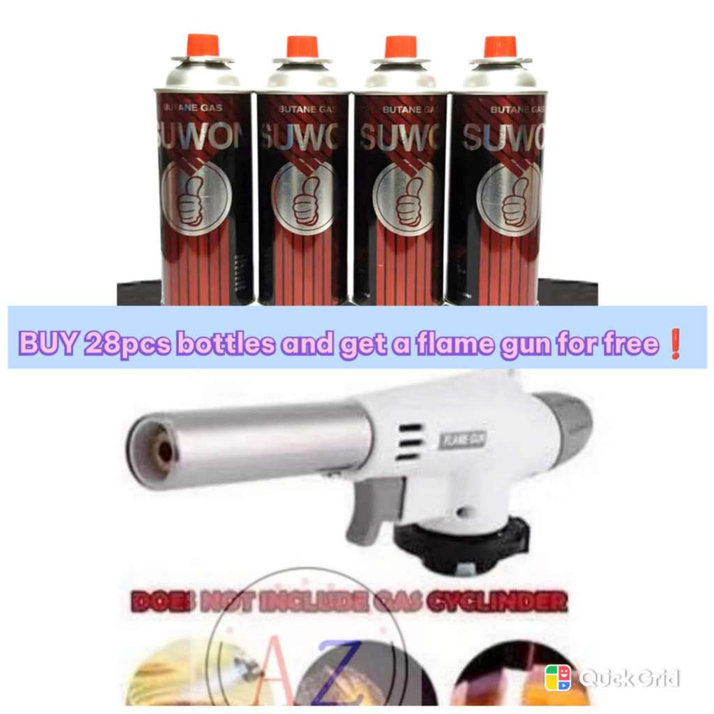SUWON Butane 220g for Portable Gas Stove 1BOX 28pcs AND FREEBIES FLAME ...