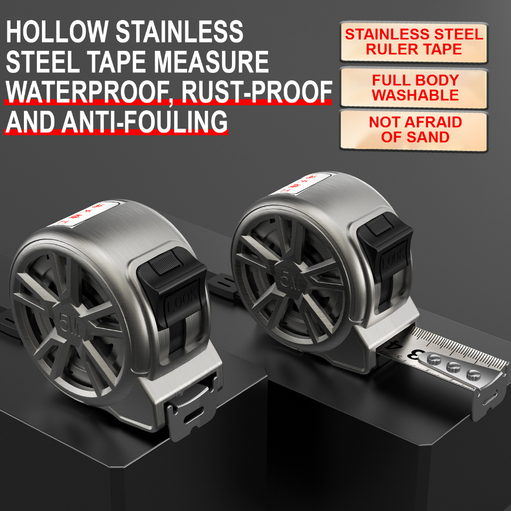 Measuring tape waterproof rust-proof stainless steel tape hollow series ...